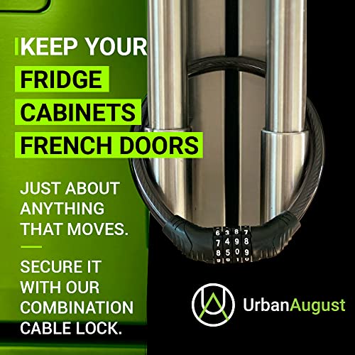 Urban August Cable Combination Lock for French Door Refrigerators